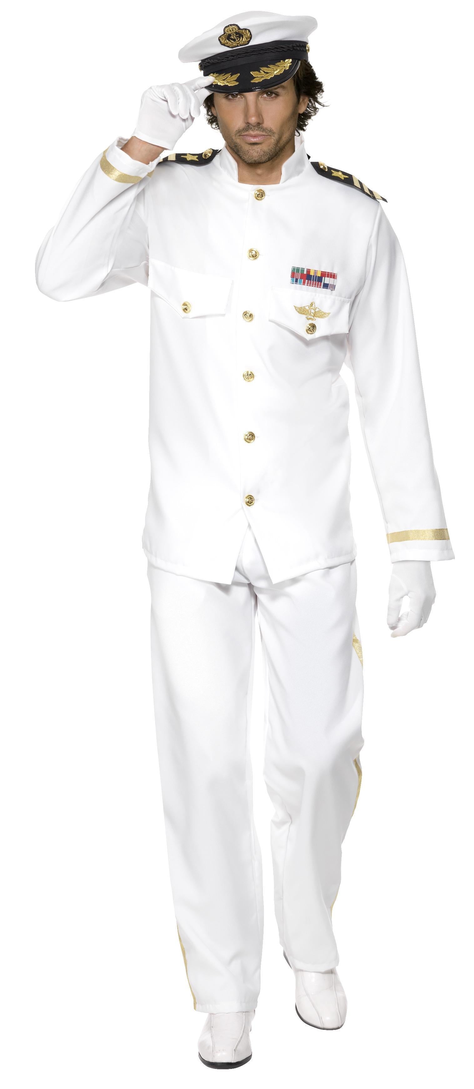 Deluxe Captain Costume, White – Fun Place